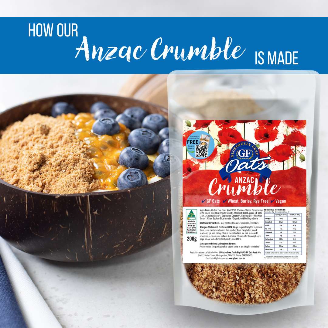 How the (Anzac) Cookie Crumbles - How our Crumble is Made – GF Oats ...