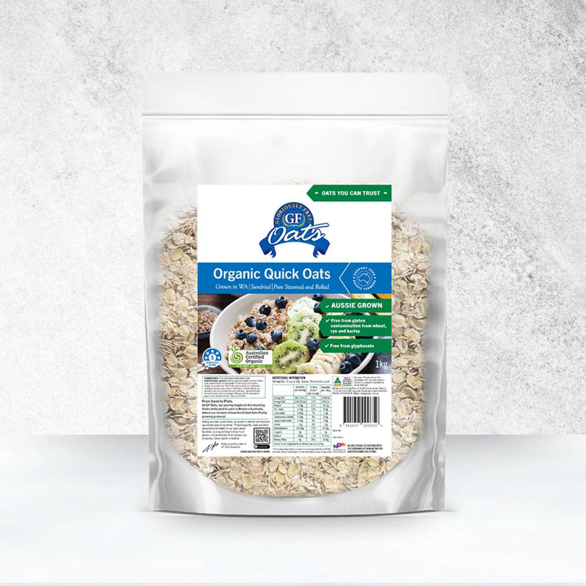 Organic Quick Oats – Gluten Free Certified – GF Oats Australia