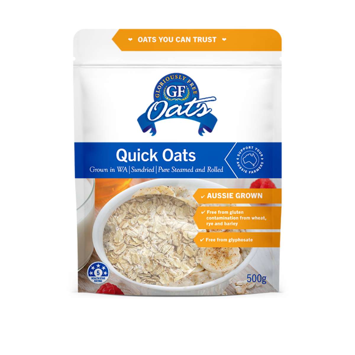 Quick Oats *tested nil to gluten contamination* - gluten free oats – GF ...