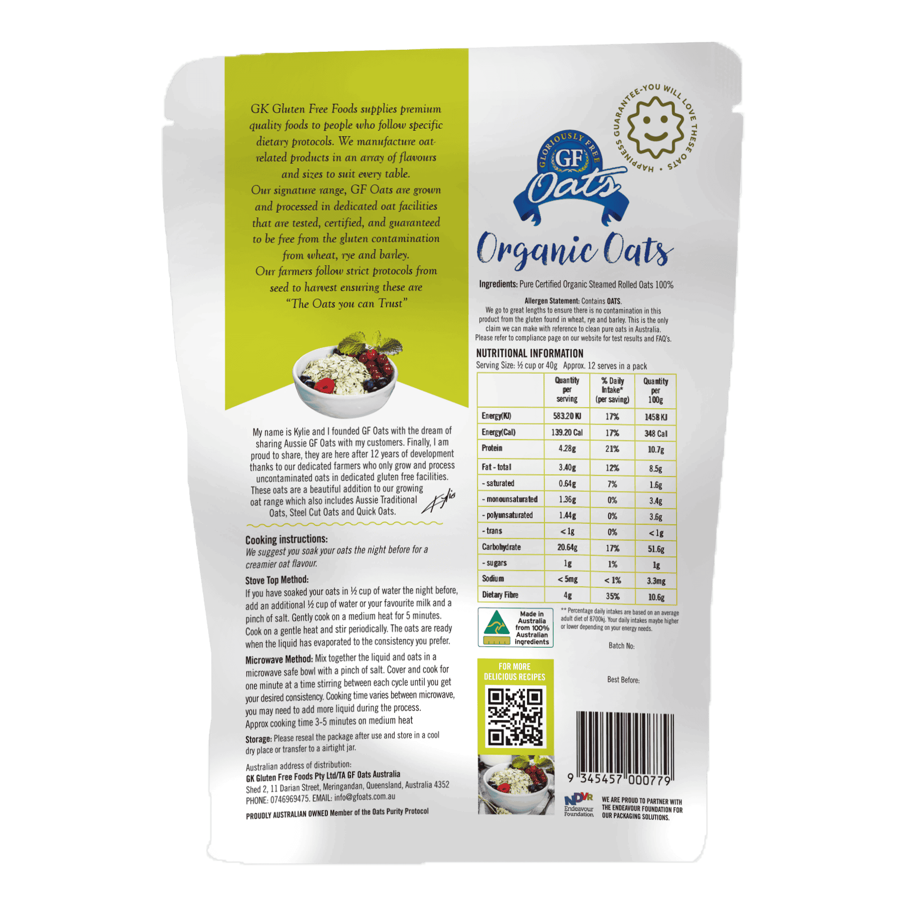 Organic Oats test nil gluten contamination – GF Oats Australia