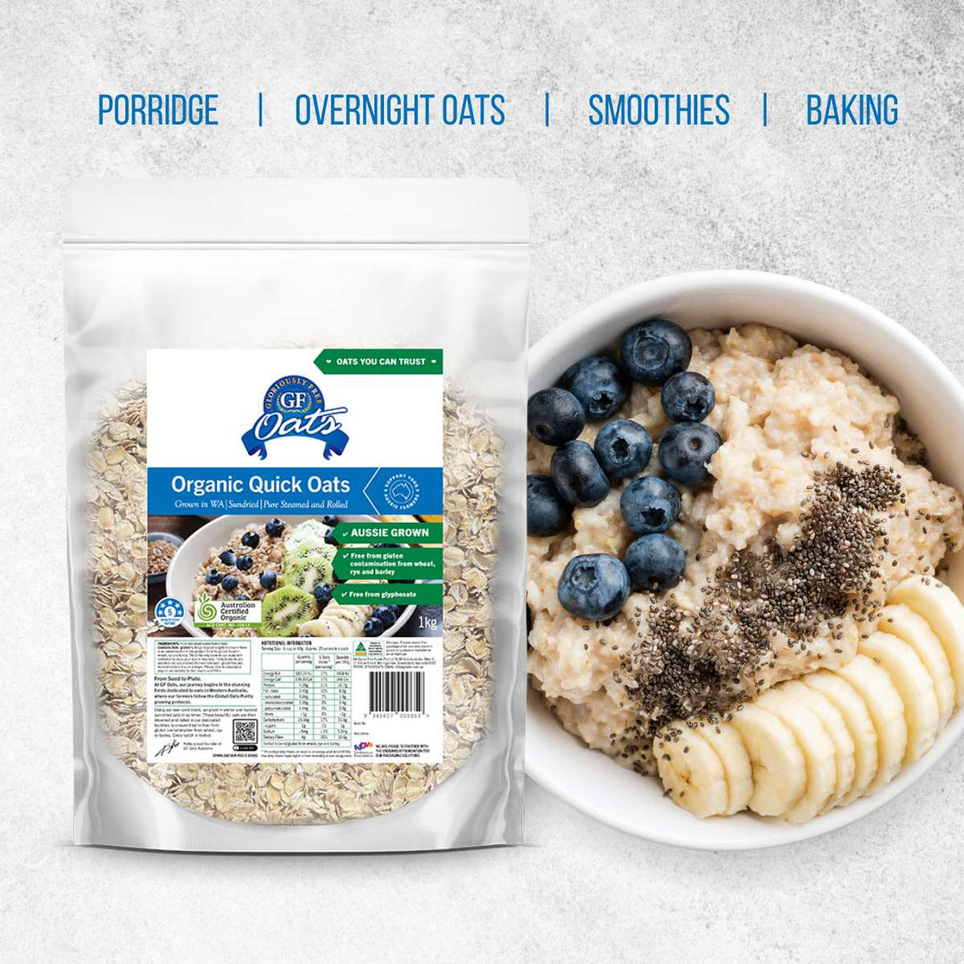 Organic Quick Oats – Gluten Free Certified – GF Oats Australia